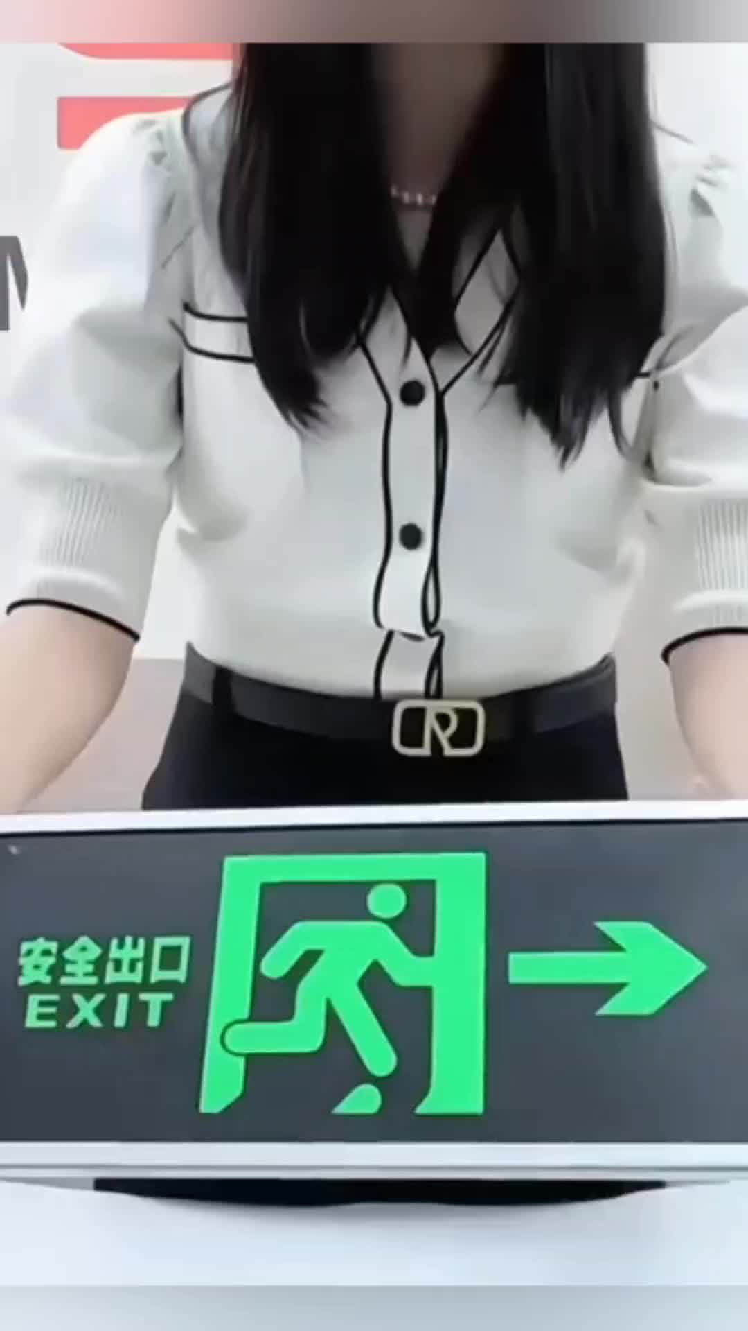 安全出口指示牌充电应急灯夜光标志标识逃生楼梯通道疏散指示灯#...