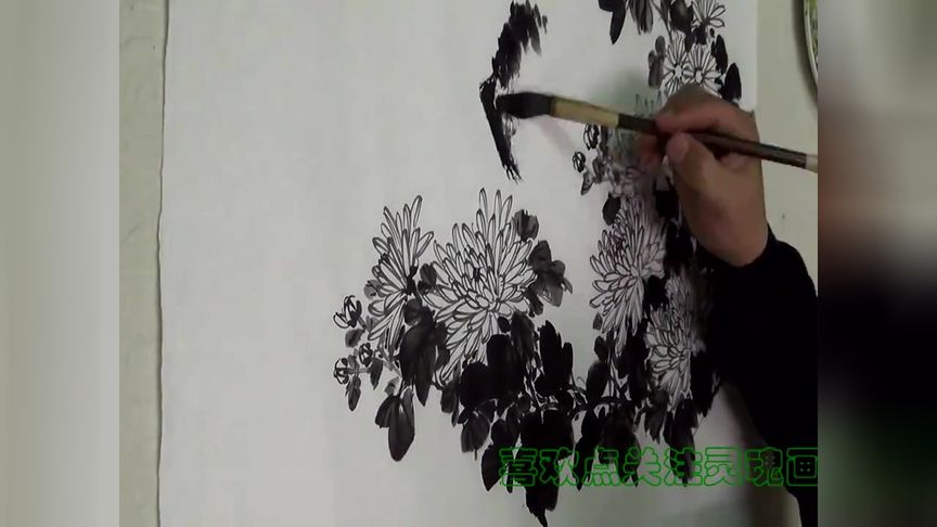 国画篇——菊花画法视频教程,详细技法、画法教授