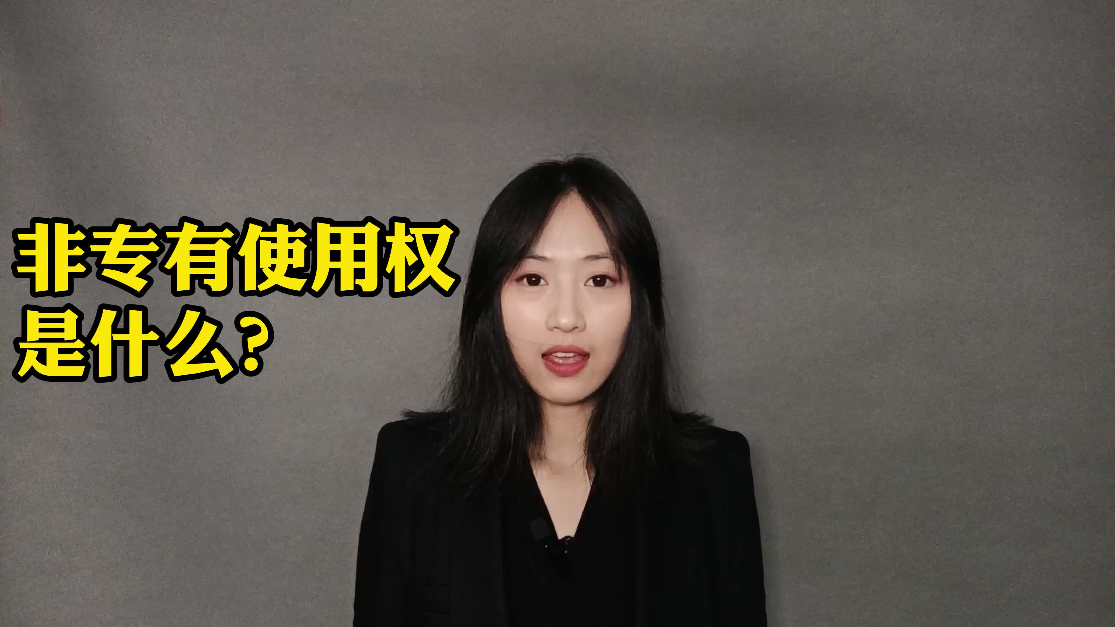 非专有使用权是什么