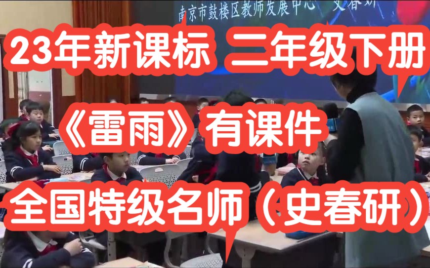 23年新课标部编版小学语文二年级下册《雷雨》有课件 史春妍 全国...