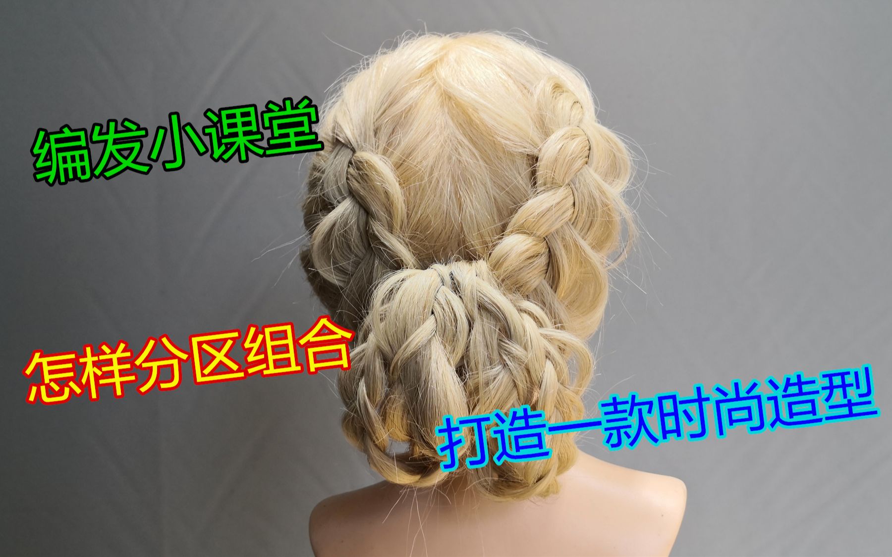 编发小课堂,怎样分区组合,打造一款时尚造型