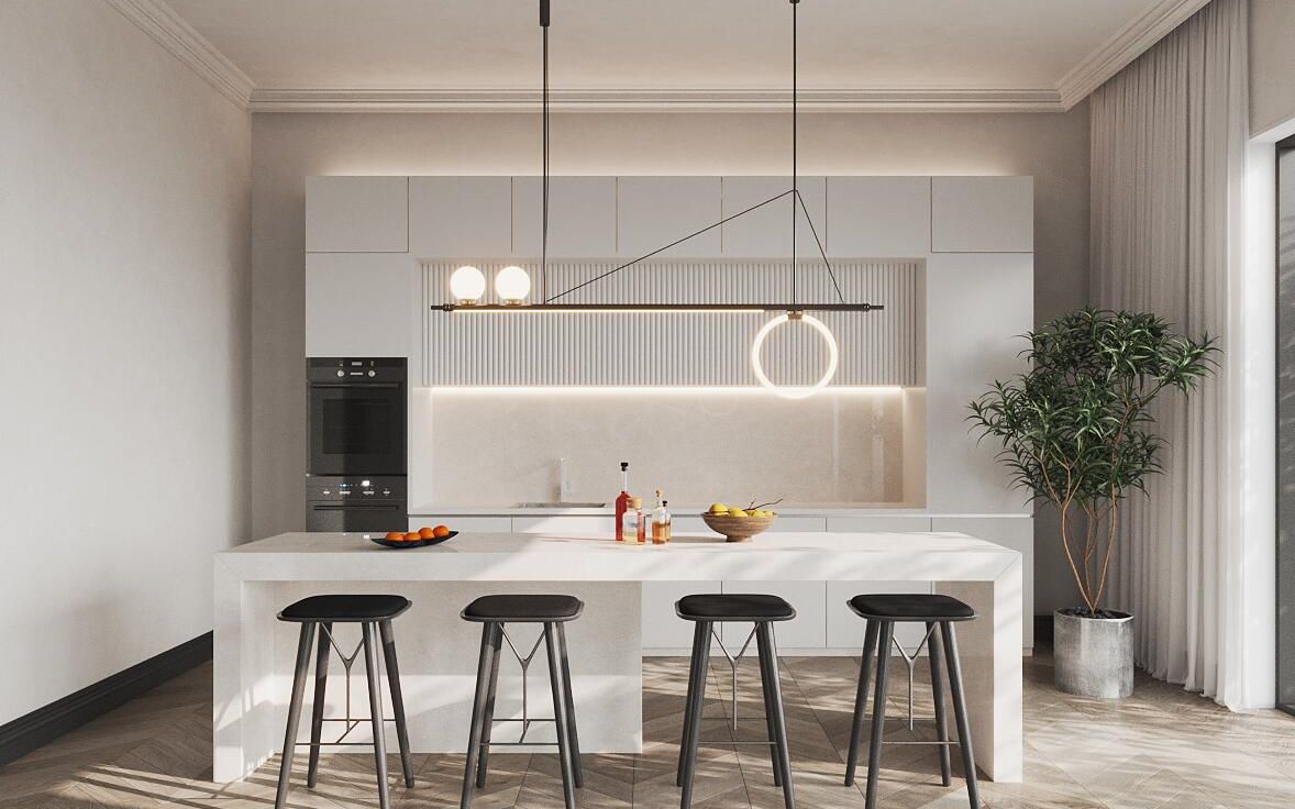 【corona教程】高级奶油色餐厅+吧台空间材质调整教程。vray 3dmax