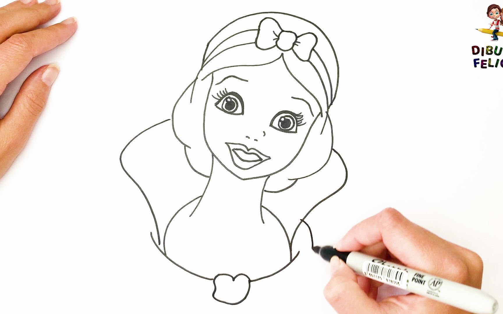 【简笔画】一步一步教你学画白雪公主ߑ�ߏ�ߍ�‍,一看就会的...