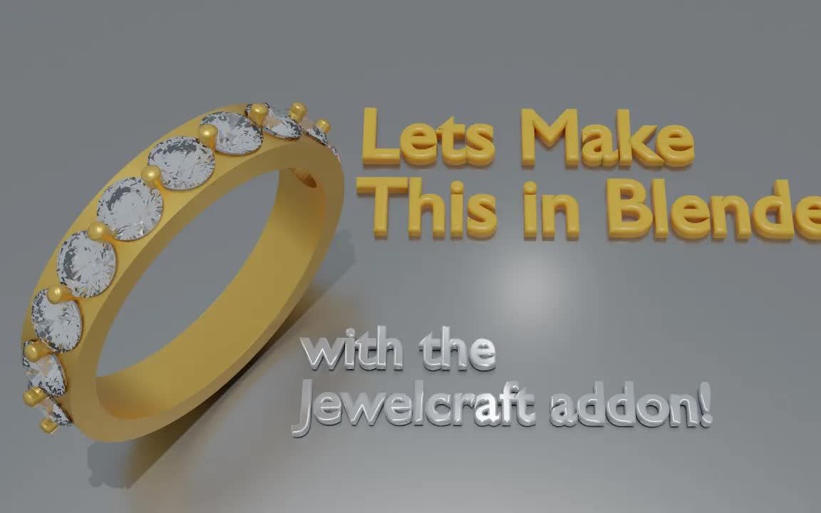 ...版安装使用入门教程 珠宝设计钻石戒指首饰宝石镶嵌切割 Blender插件