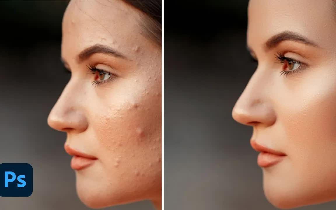 photoshop教程1分钟内完成高端皮肤修饰