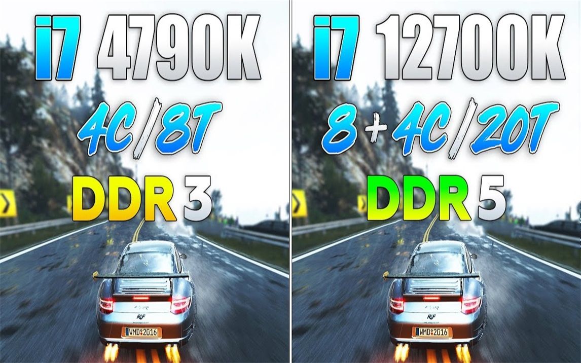 ...4790K 4.7GHz(2133MHz DDR3)vs i7-12700K(5200MHz DDR5) CPU...