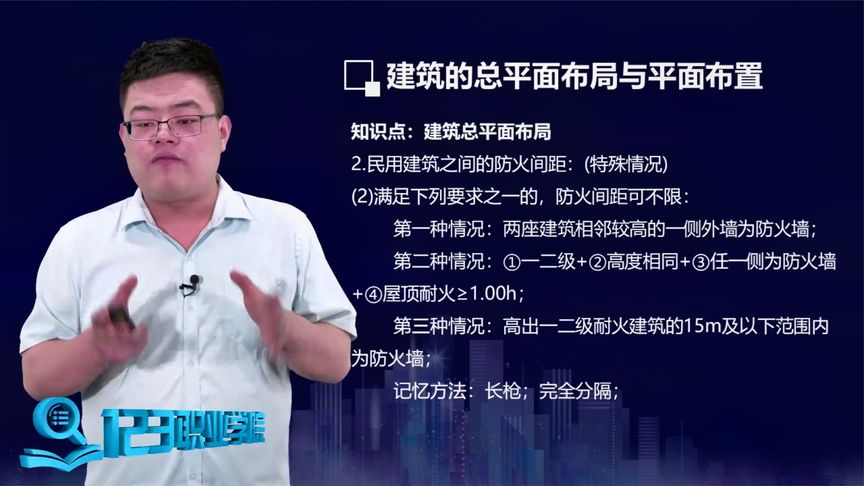 消防设施操作员考试:民用建筑之间的防火间距