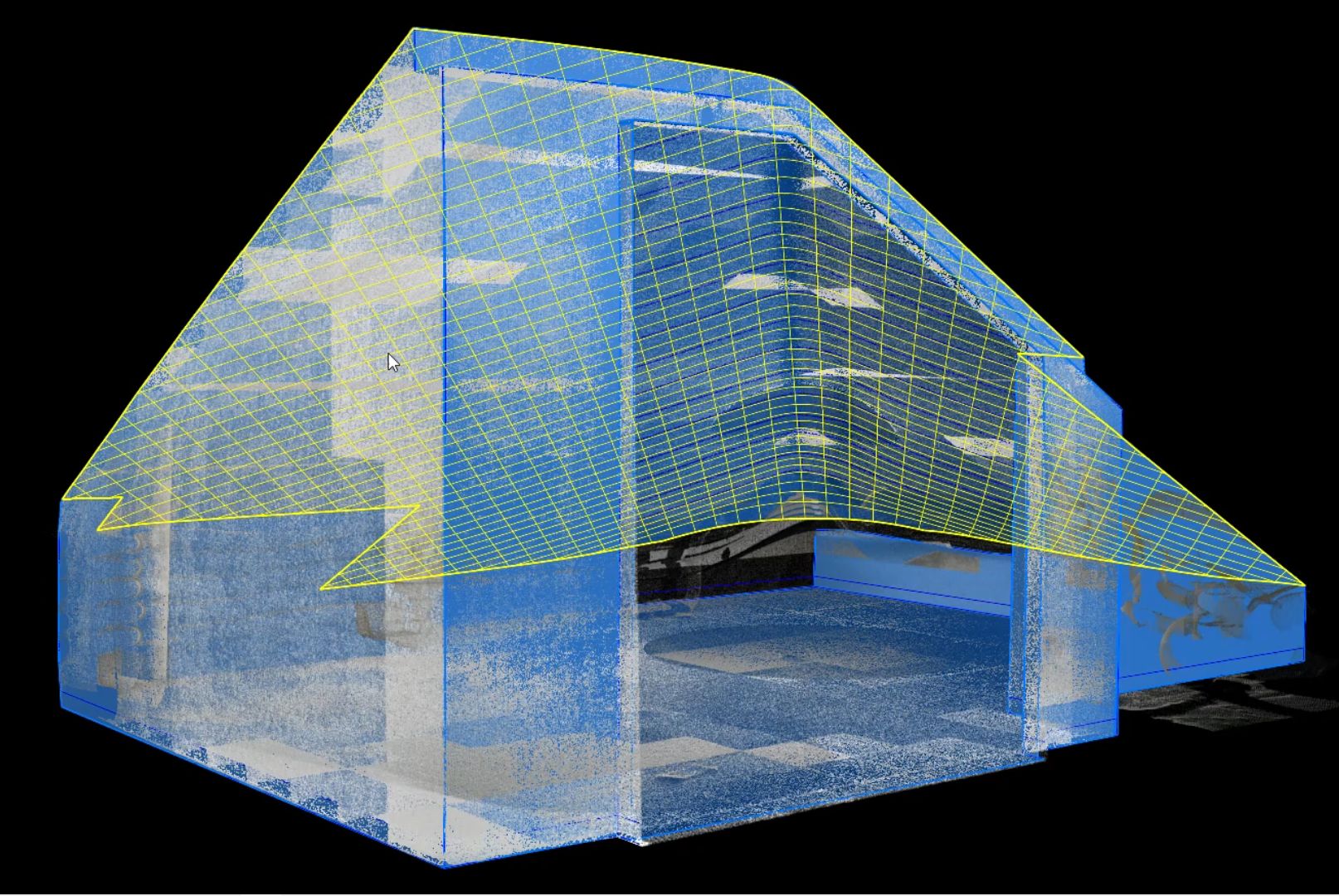 从激光雷达点云到NURBS曲线再创建不规则的三维曲面