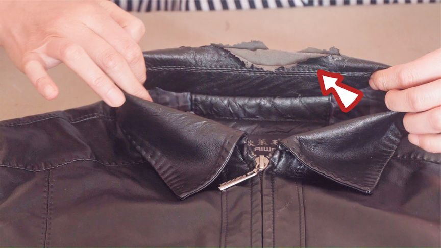 衣服领口磨破?领口剪1刀稍加改造,修复后更好看