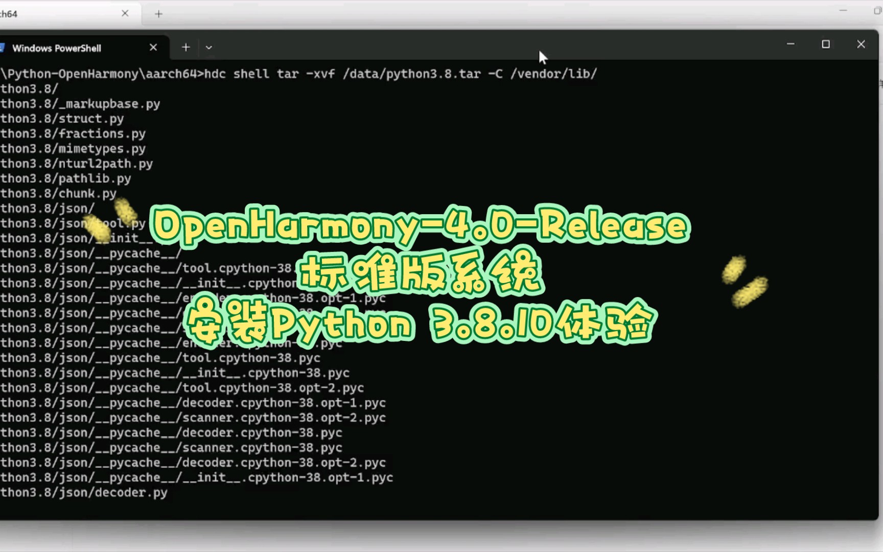 OpenHarmony-4.0-Release标准版系统安装Python 3.8.10体验