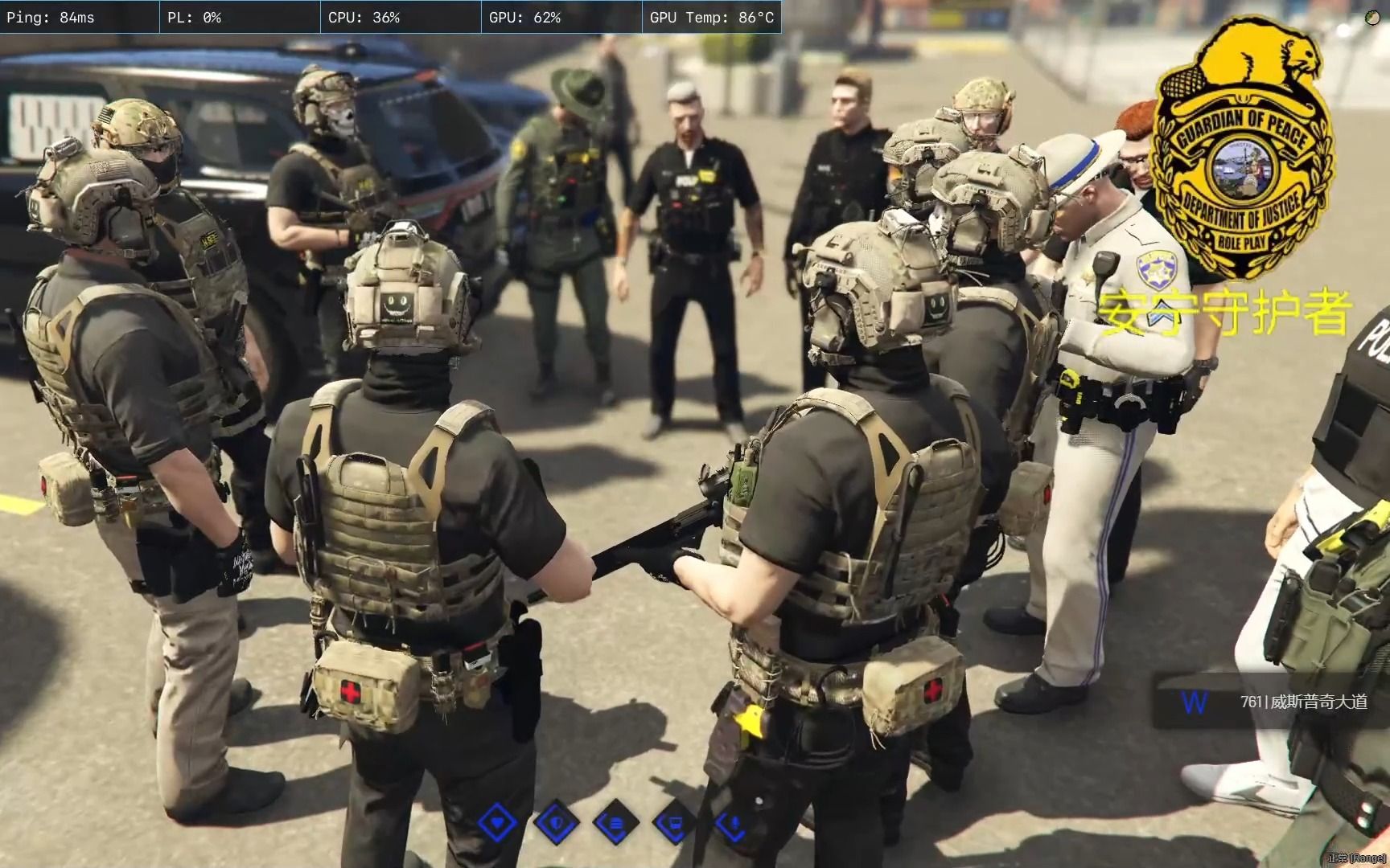 [FIVEM 安宁守护者] 日常day18:证人保护计划VIP护送,重火力劫匪武装...