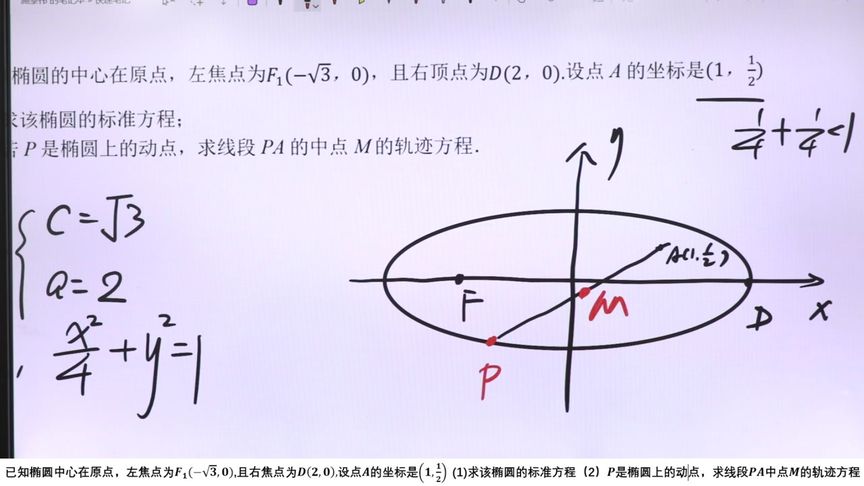 高中数学——解析几何——转移代入法求轨迹方程问题