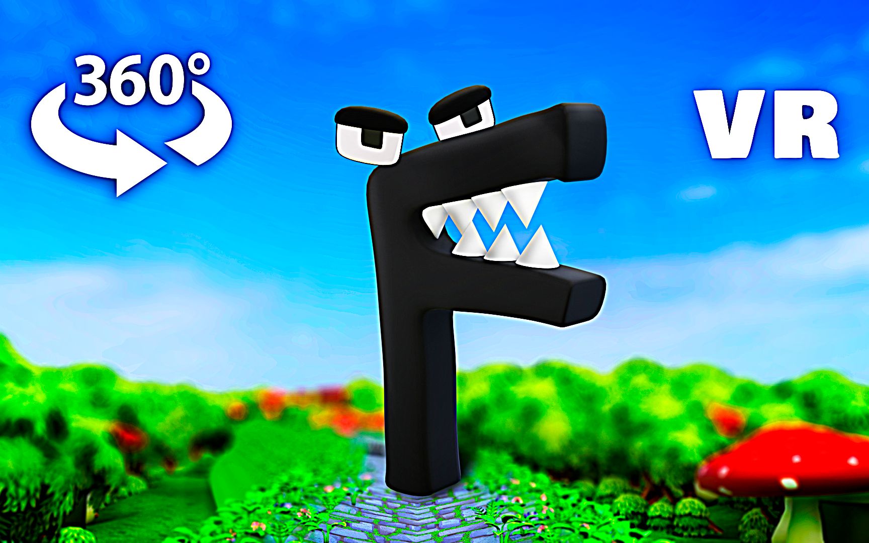 360°VR - 字母追逐战!26个英文字母竟然全部变成了怪物,你要如何逃...