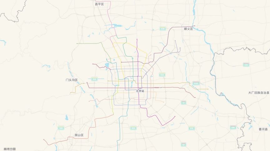 地铁里程排行 中国城市相同比例尺下未变形地铁图