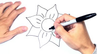 儿童简笔画;如何画一朵可爱的花一步一步漂亮的花绘图