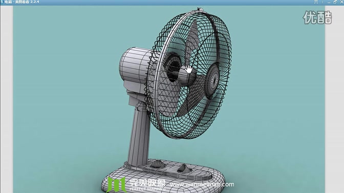 【转】3DS MAX 建模实例:电风扇