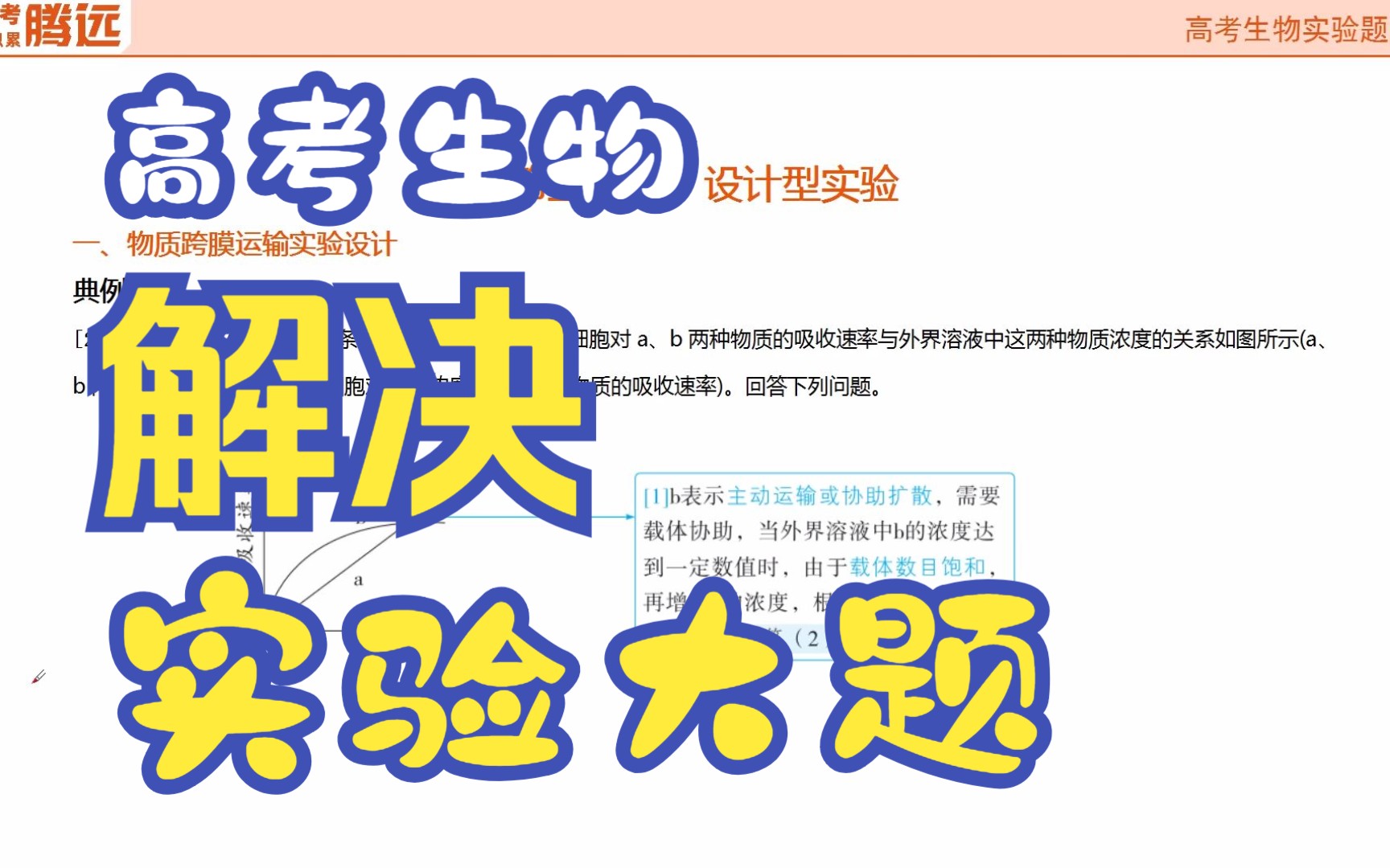 设计型实验(一)(生物*实验大题专项复习)