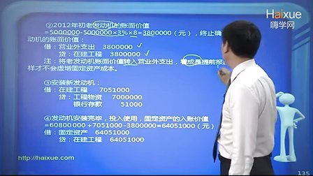 2013初级会计实务 基础班 13 第1章 固定资产后续支出 处置
