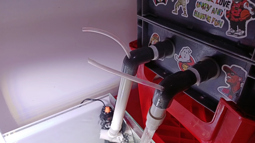 周转箱过滤不怕溢水了自己研究的分享 小号周转箱2000流量水泵压得住