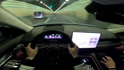 极氪001氛围灯欣赏极氪001特斯拉蔚来汽车汽车测评电动车