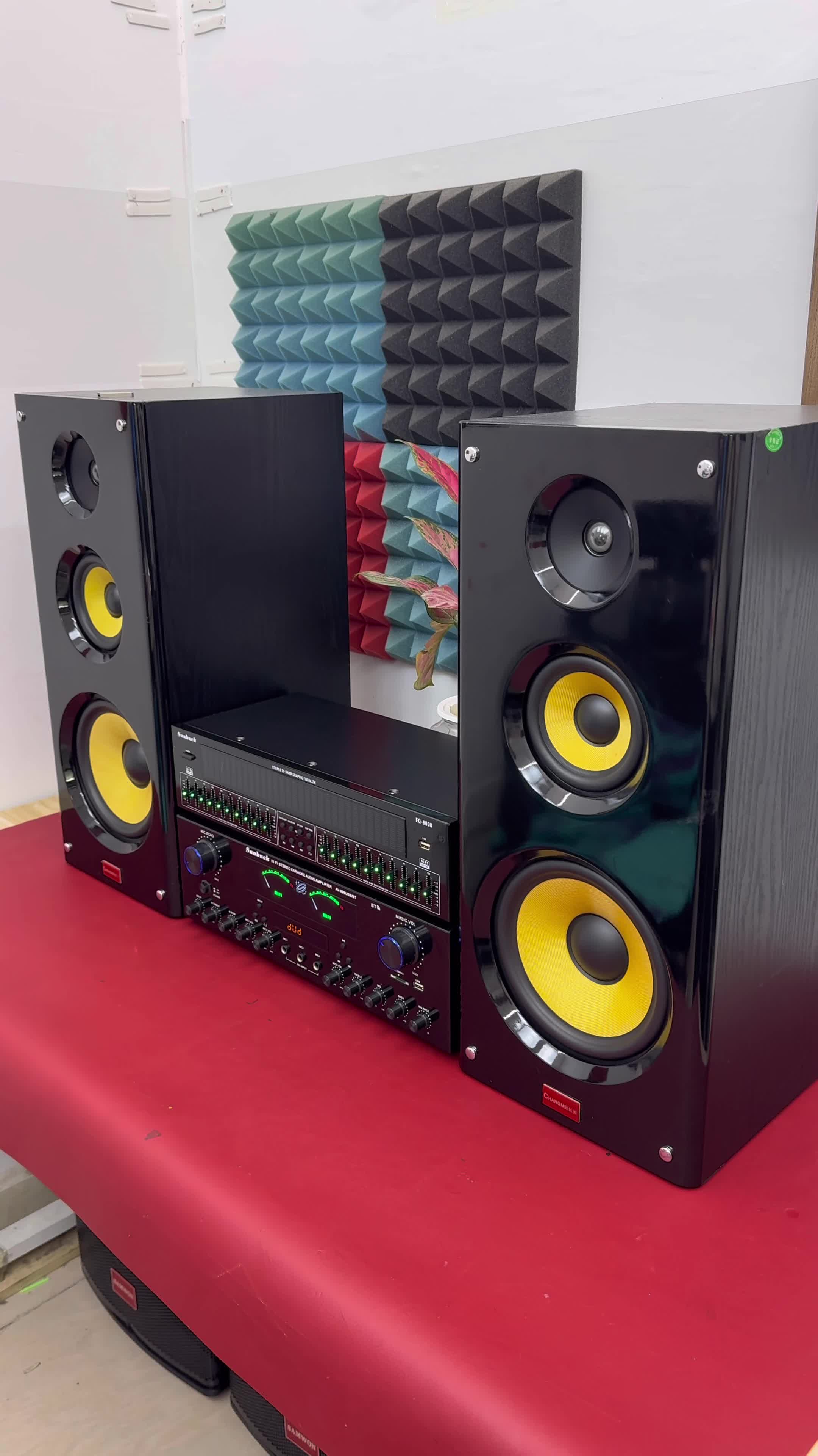 ...喜欢这一套,效果太棒啦#音响设备 #ktv音响套装 #功放机 #音箱#均衡器