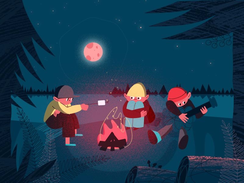 MG动画:篝火小人