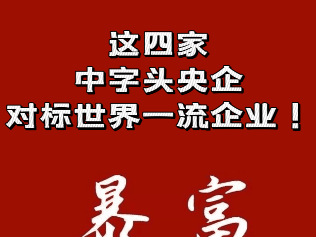 这四家中字头央企,对标世界一流企业!
