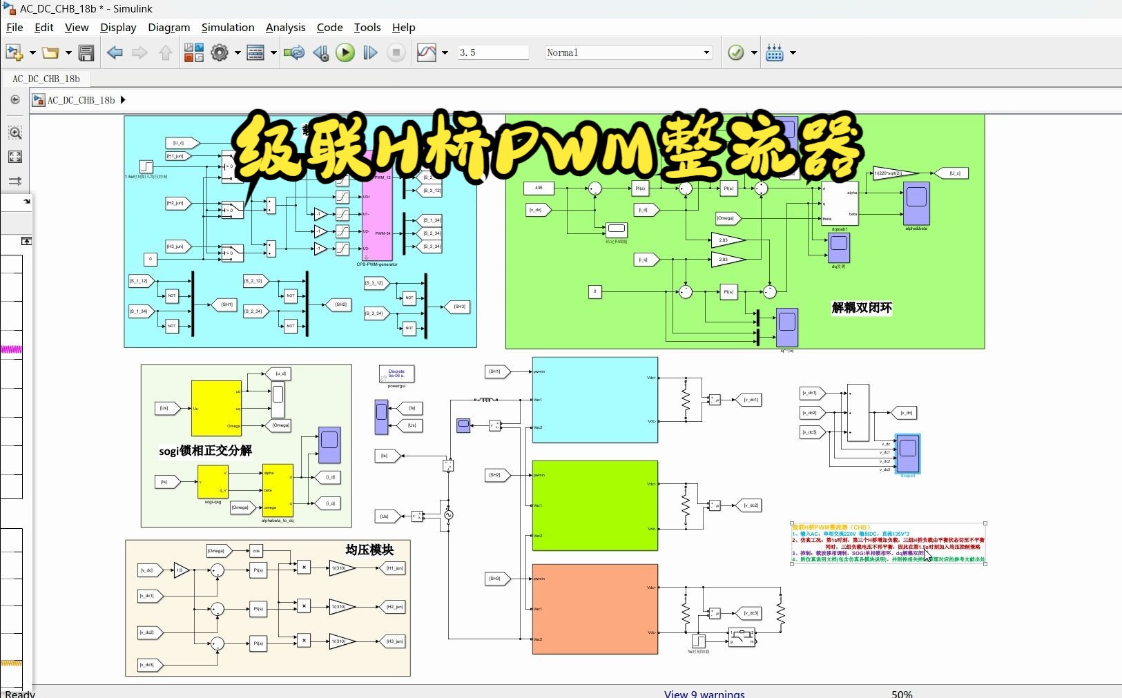 级联H桥PWM整流器(CHB)