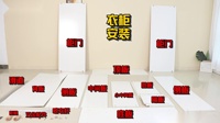 现代简推拉门板式衣柜组合经济型卧室柜子家用小户型衣橱3D高光门...