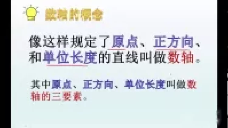 数轴概念及画法