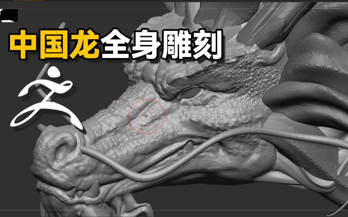 ...超详细讲解全过程,zbrush新手起型技巧,龙鳞制作笔刷分享,zbrush教程;