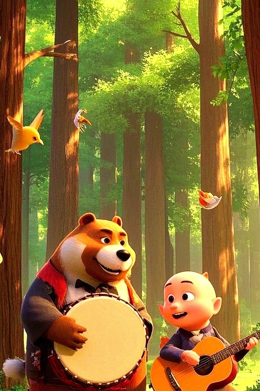 熊出没,森林音乐会,动物演奏会