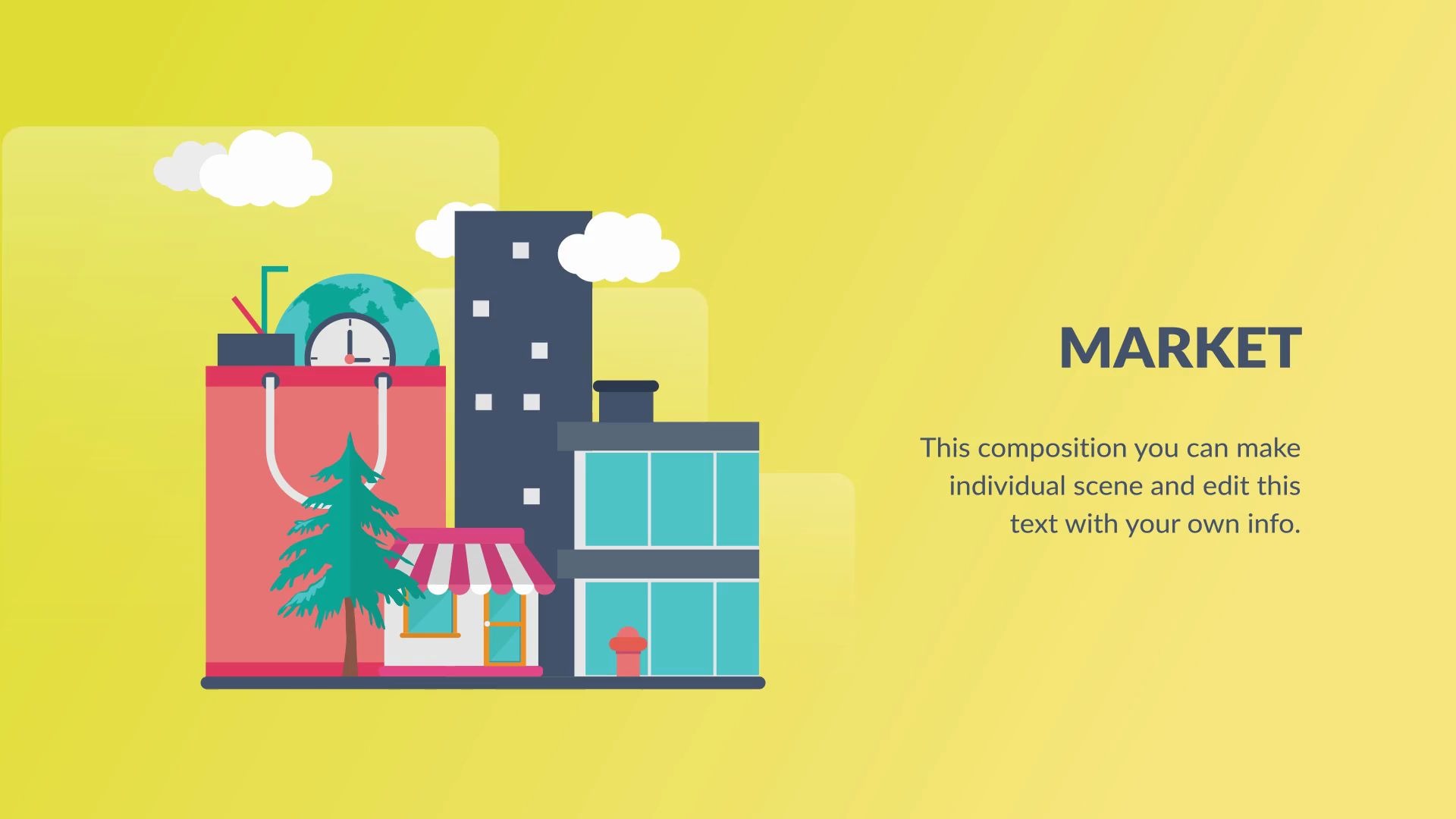 PR模板-18个电子商务概念平面动画