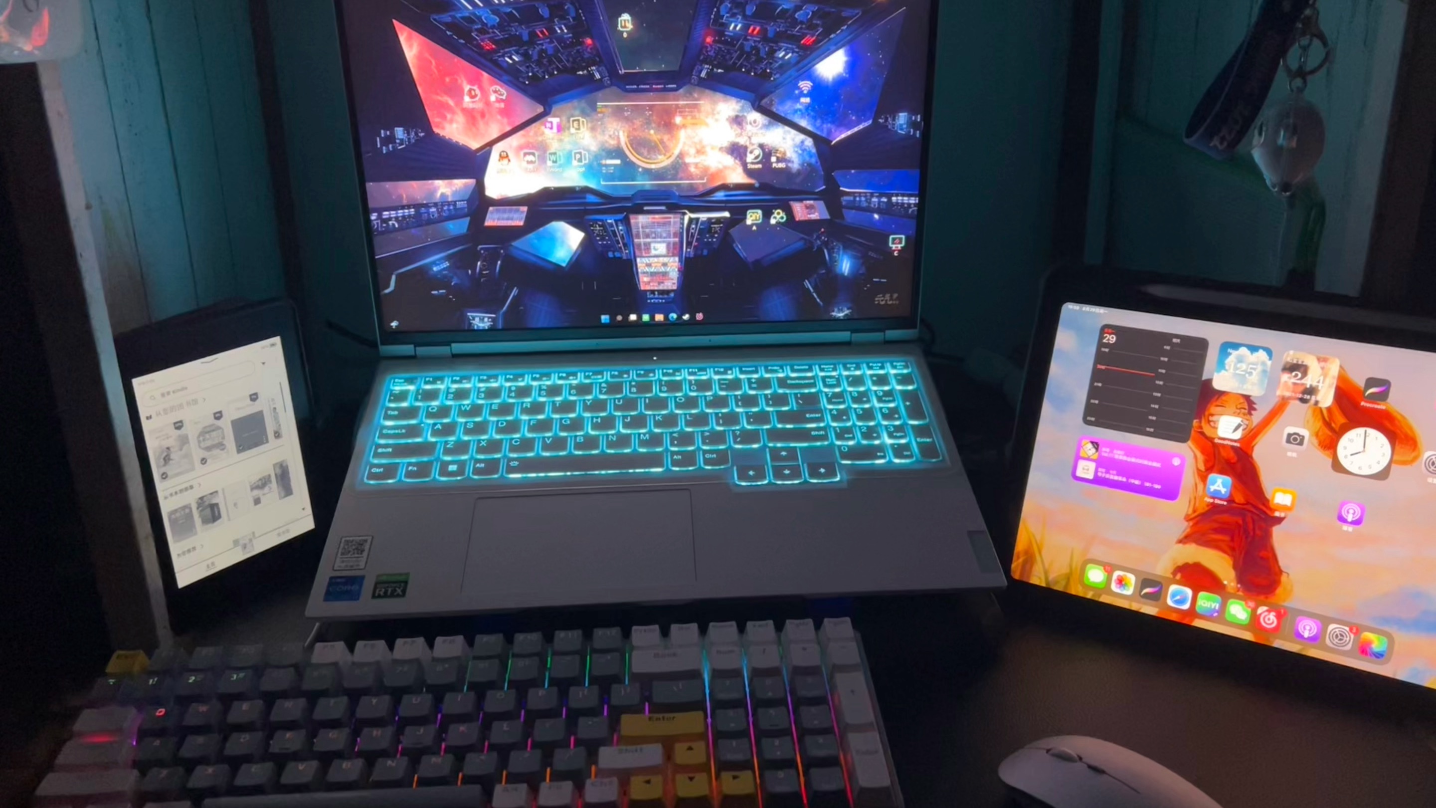 电脑:Macbook pro 换成 联想Y9000p 3070Ti 后 平板:iPad pro m1