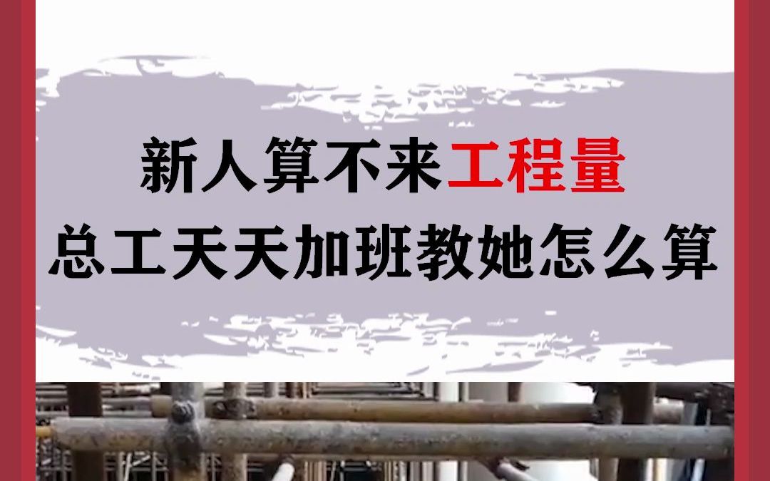 办公室新来的造价员不会算工程量,总工天天加班教他怎么算