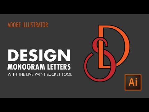 如何使用Adobe Illustrator CC中的实时油漆桶工具设计会标字母