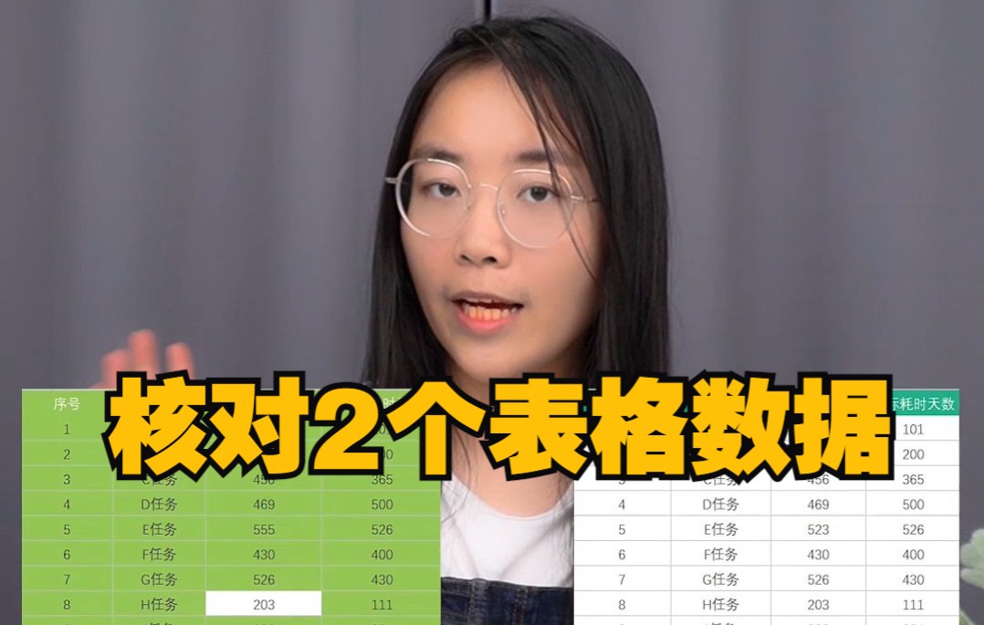 小白看过来!Excel快速核对两份表格数据