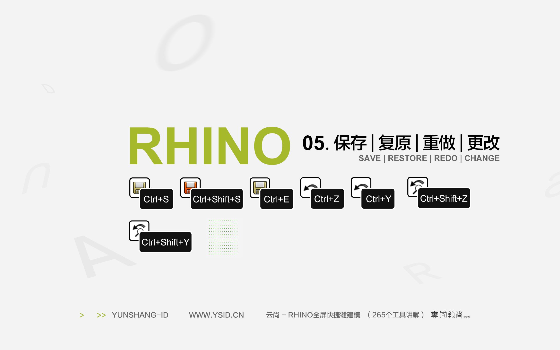 05 Rhino 保存 复原 重做 更改