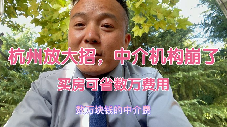 贝壳先崩了,杭州房管局线上可卖房,不用中介费,建议全国推广