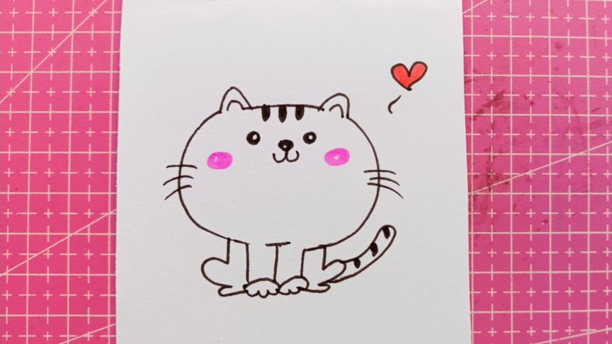 简笔画:小猫咪简笔画的画法,看上去不像小猫咪啊