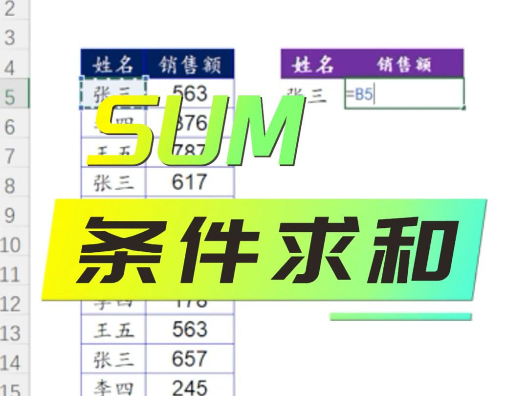 EXCEL技巧:SUM条件求和