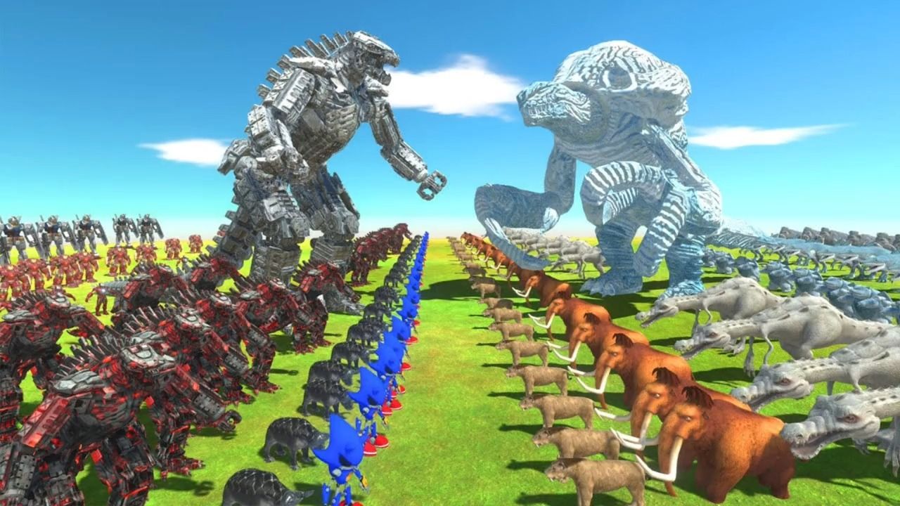 动物战争模拟器:天灾VS金刚VS洛基VS猛犸象VS外星人!