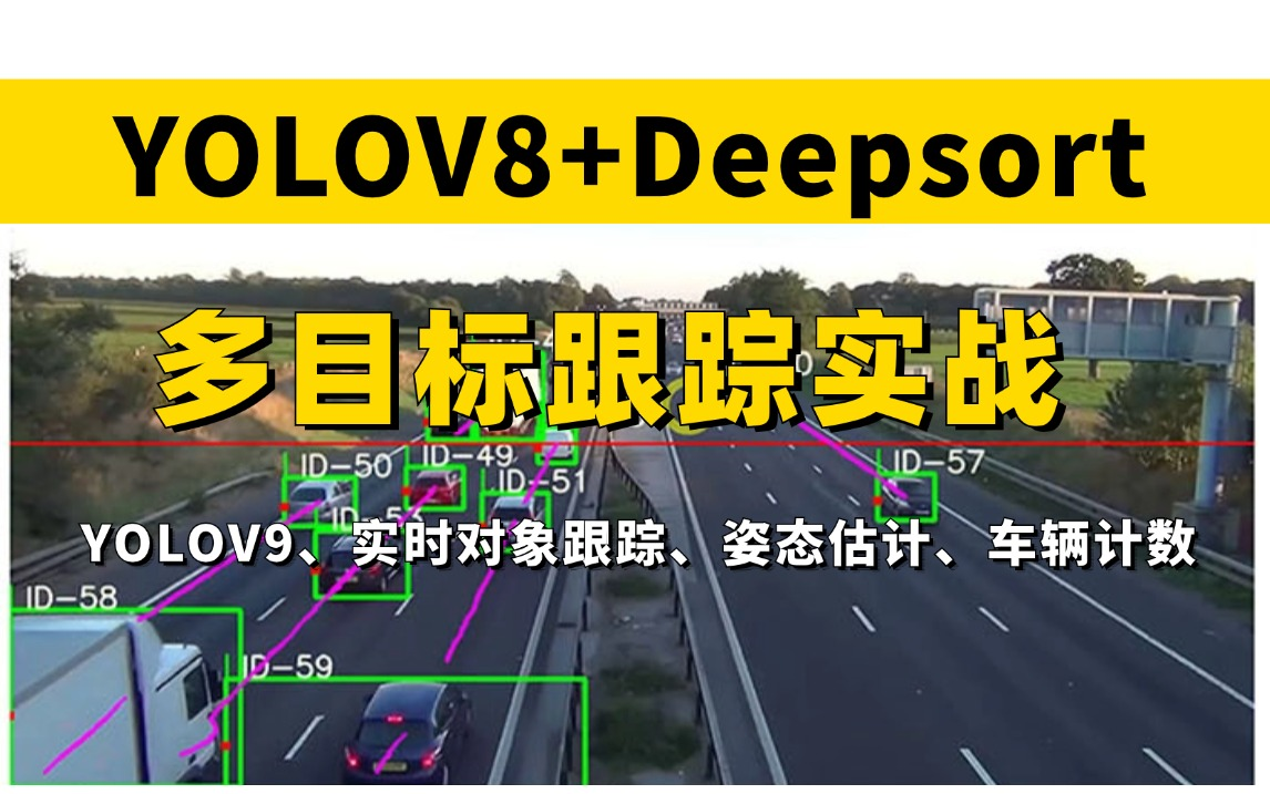 YOLOV8+Deepsort+YOLOV9多目标跟踪实战-跟着油管大佬手撕代码...