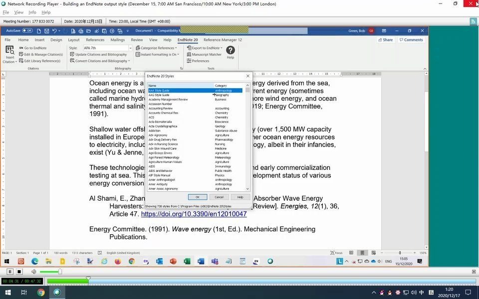 制作EndNote输出格式 Building an EndNote output style 科睿唯安 官方...