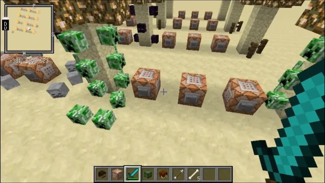 拿莱《我的世界》命令方块12——苦力怕和小黑的生物标签