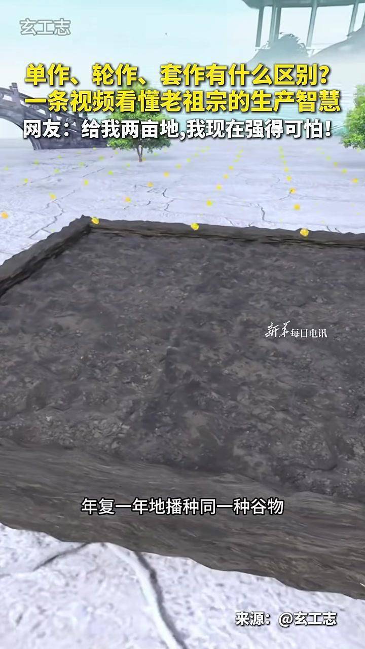 ...一条视频看懂老祖宗的生产智慧。网友:给我两亩地,我现在强得可怕!
