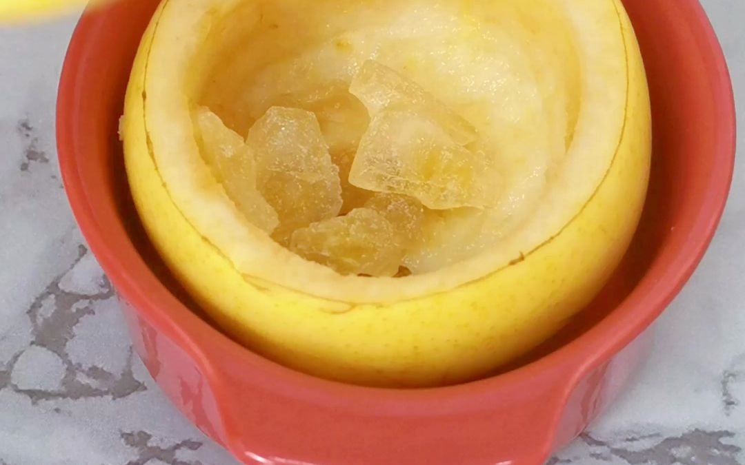 着凉感冒后咳嗽声重——花椒蒸梨
