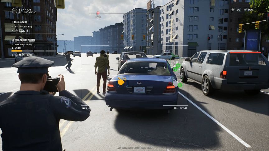 Steam:模拟警察巡警游戏,又是刚上班门口发生交通事故。