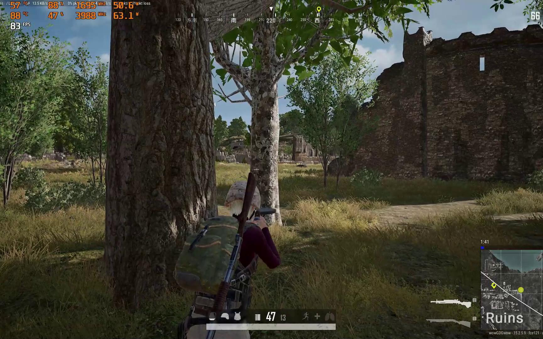 GTX1650 绝地求生 三高画质帧数实测