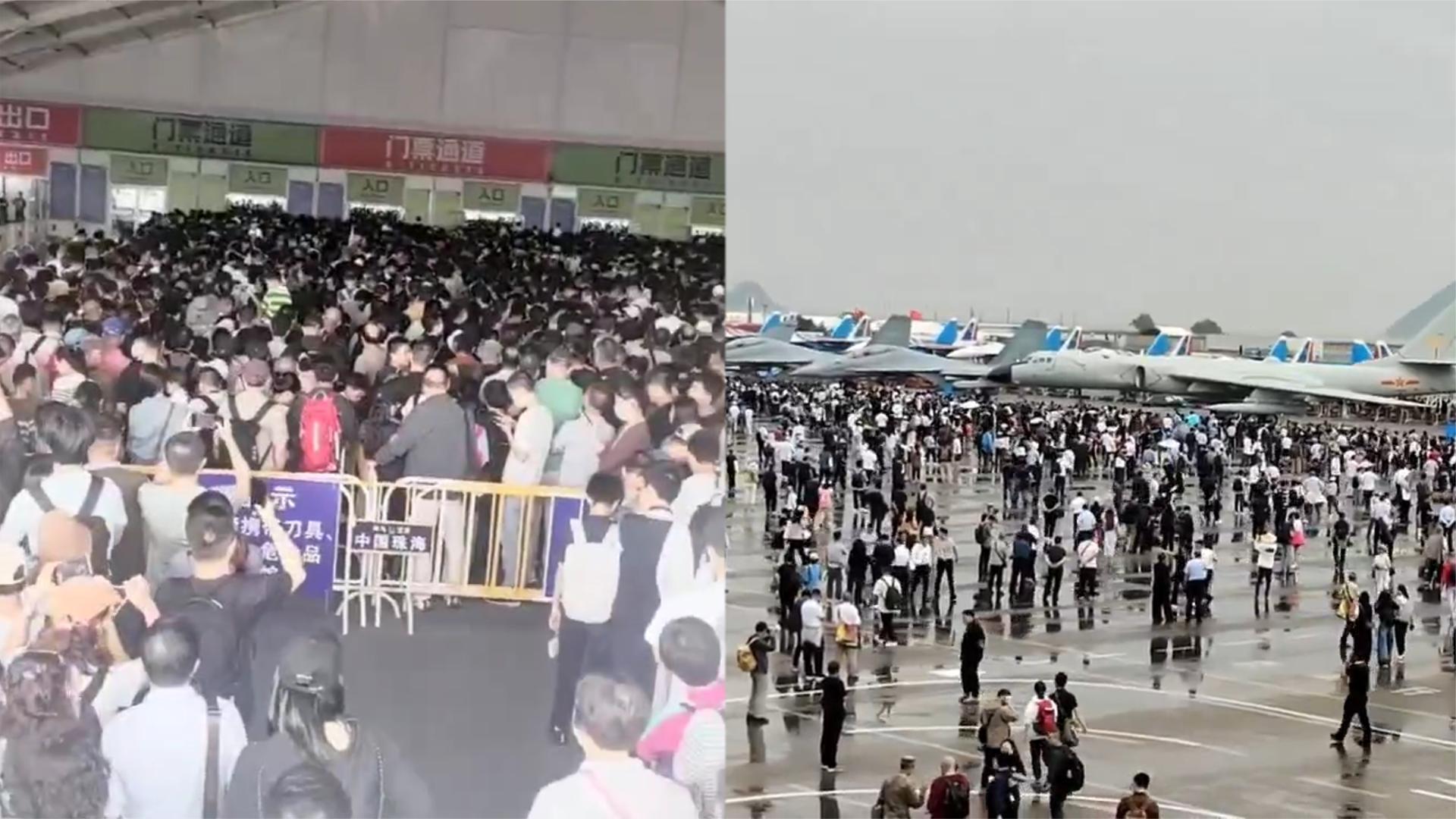 超15万人涌入珠海航展,到处都是人从众,排队往前往后寸步难行